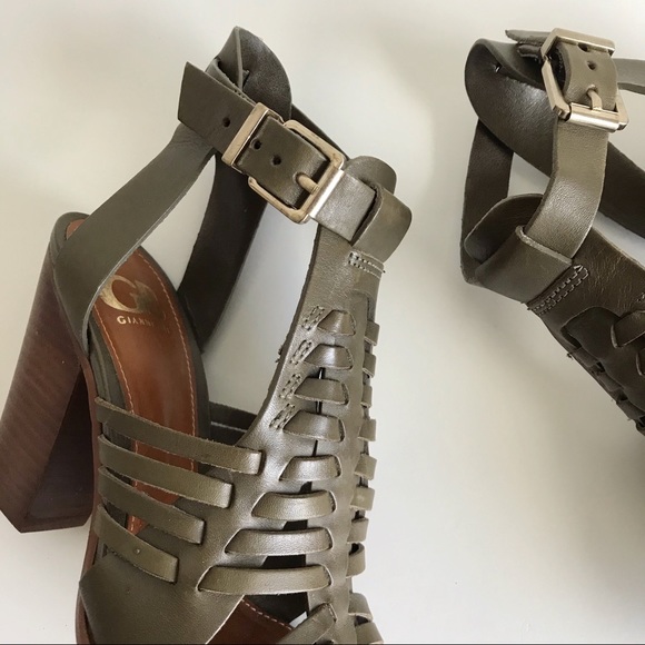 Gianni Bini | Shoes | Gianni Bini Shoes Caged Heel Olive Green Size 6 | Poshmark
